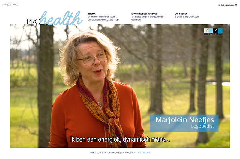 ProHealth magezine: Vitaliteit | Pro Education